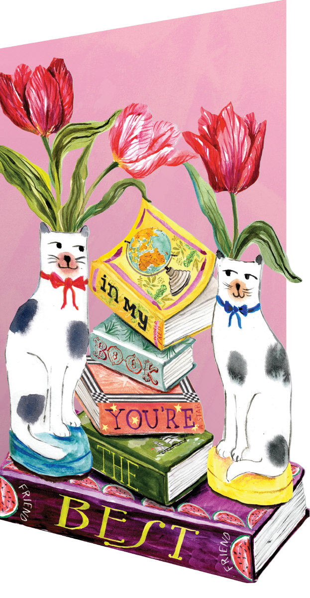 Roger la Borde Bookstack Lasercut card – Roger la Borde USA
